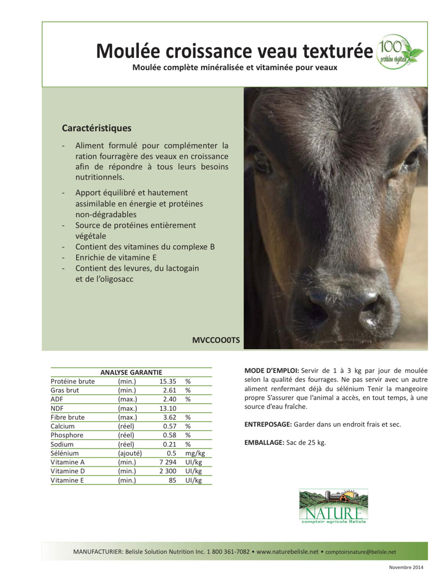 Moulée Croissance Veau - Belisle – HRH Equestrian